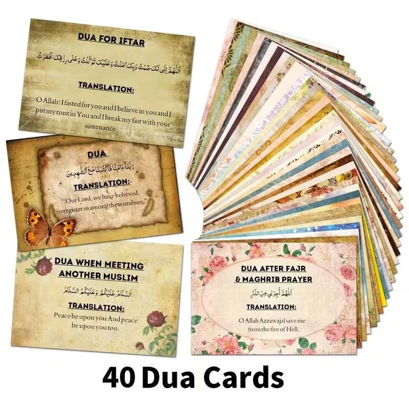 40 Quran Dua Cards – Islamic Gift Set Dubai | Deen Square – DeenSquare.com