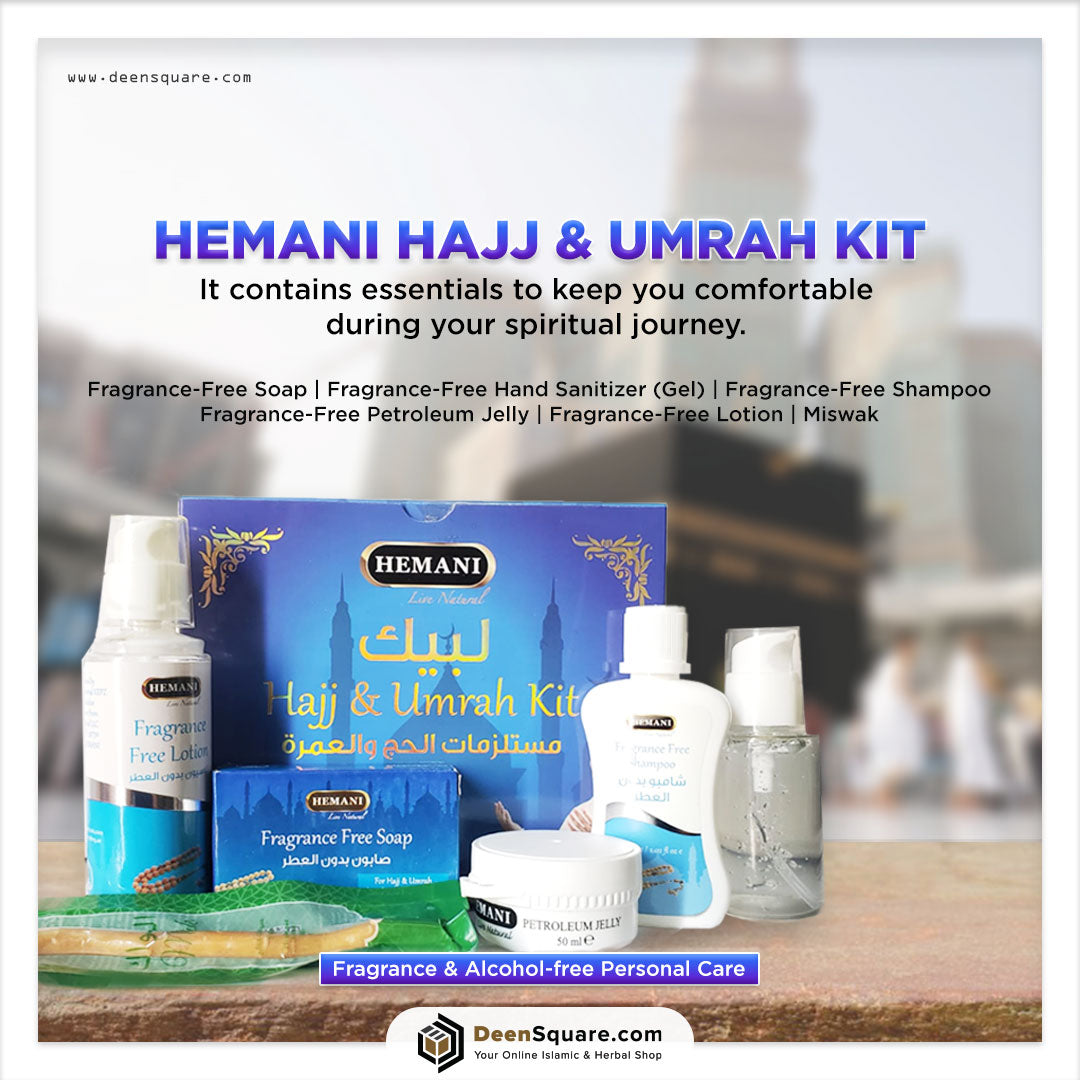 Hajj & Umrah Exclusive Fragrance Free Kit 6-In-1 | Hemani | DeenSquare.com