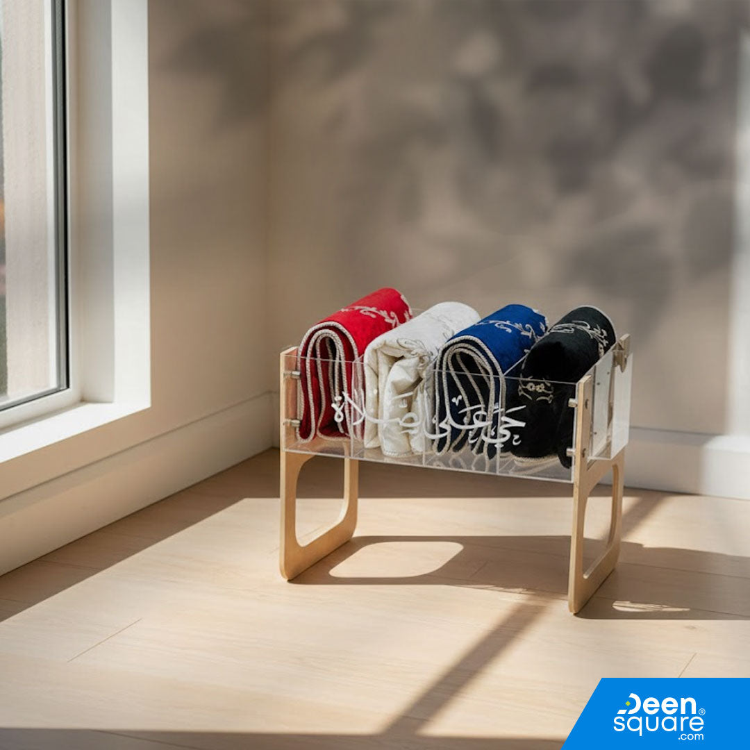 Premium Acrylic Prayer Mat Organizer Box | Luxury Islamic Storage ...